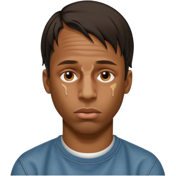 Create an iOS-style emoji of travis scott. Neutral facial expression ...