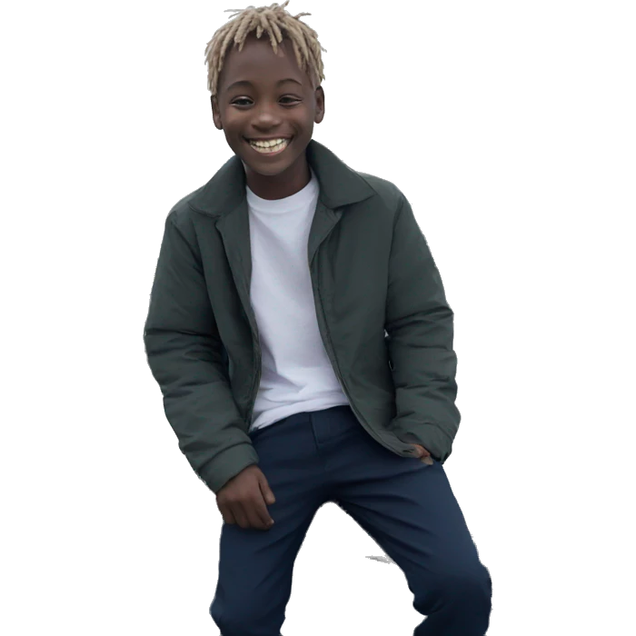 happy boy near boat shore emoji | AI Emoji Generator