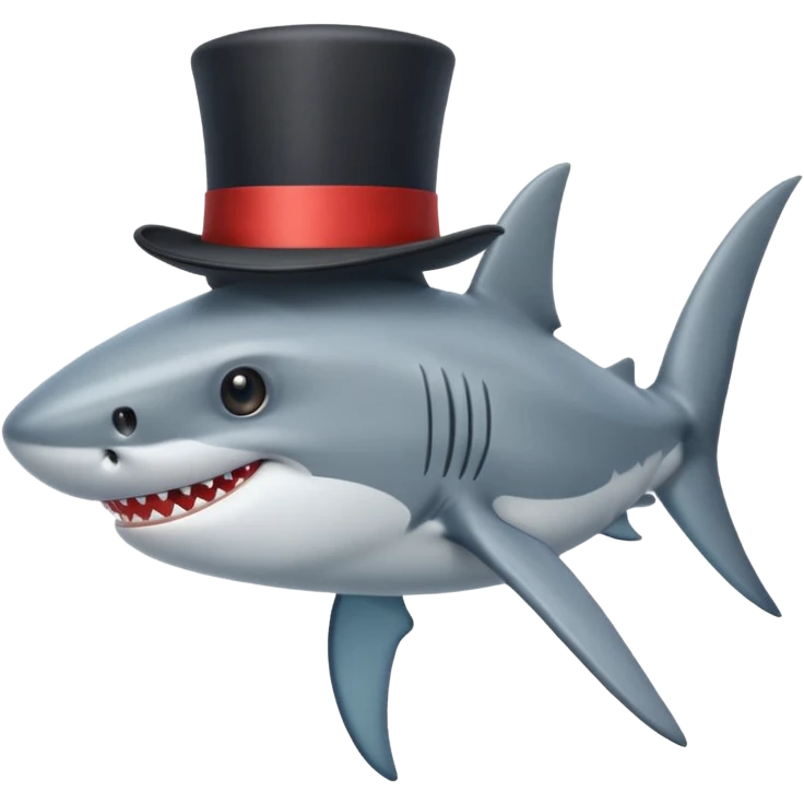 Shark with a top hat emoji | AI Emoji Generator