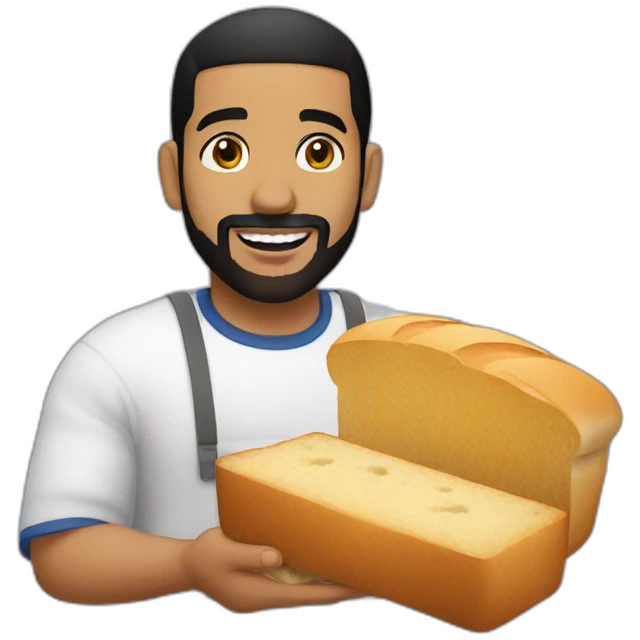 Drake with bread emoji | AI Emoji Generator