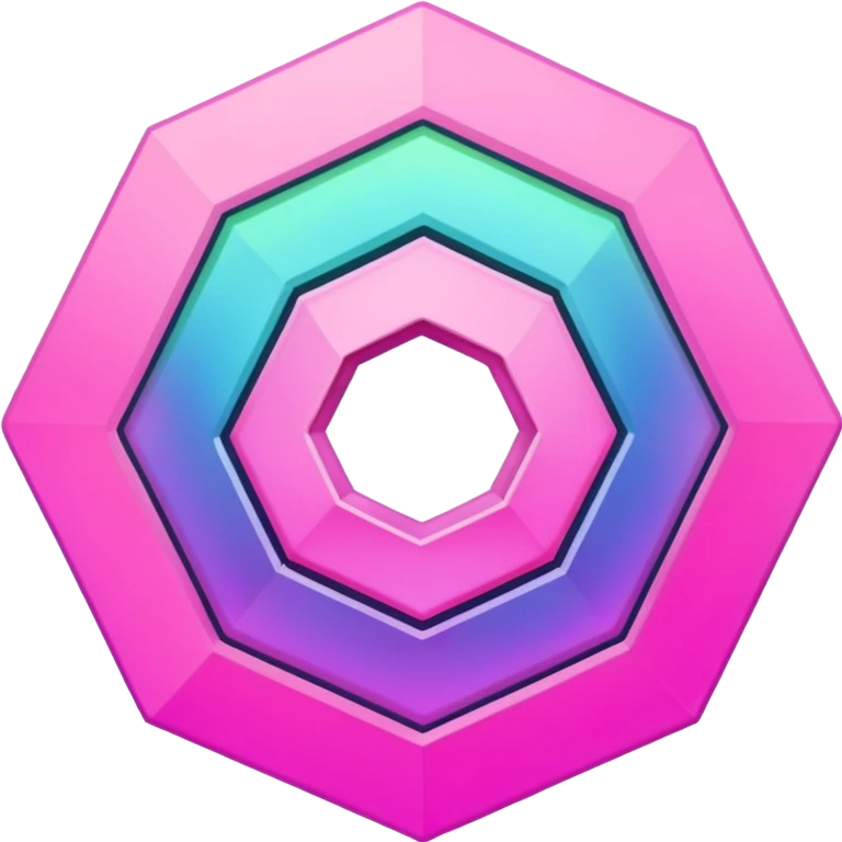 pink spiral hexagon emoji | AI Emoji Generator