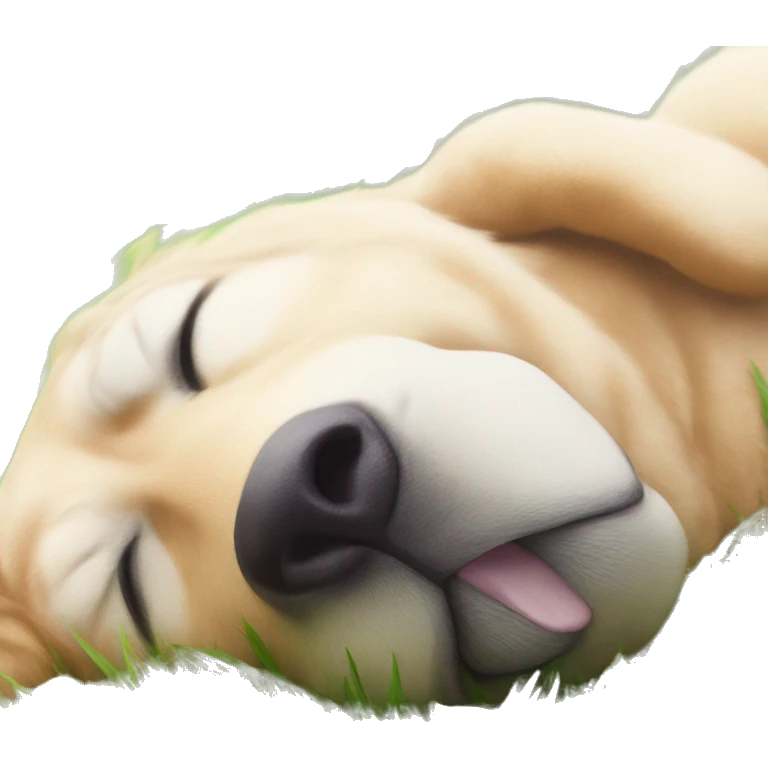 peaceful cat napping in grass emoji | AI Emoji Generator