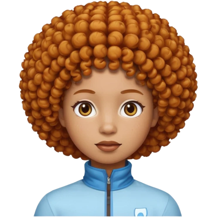 Create an iOS-style emoji of Ice Spice. Neutral facial expression ...