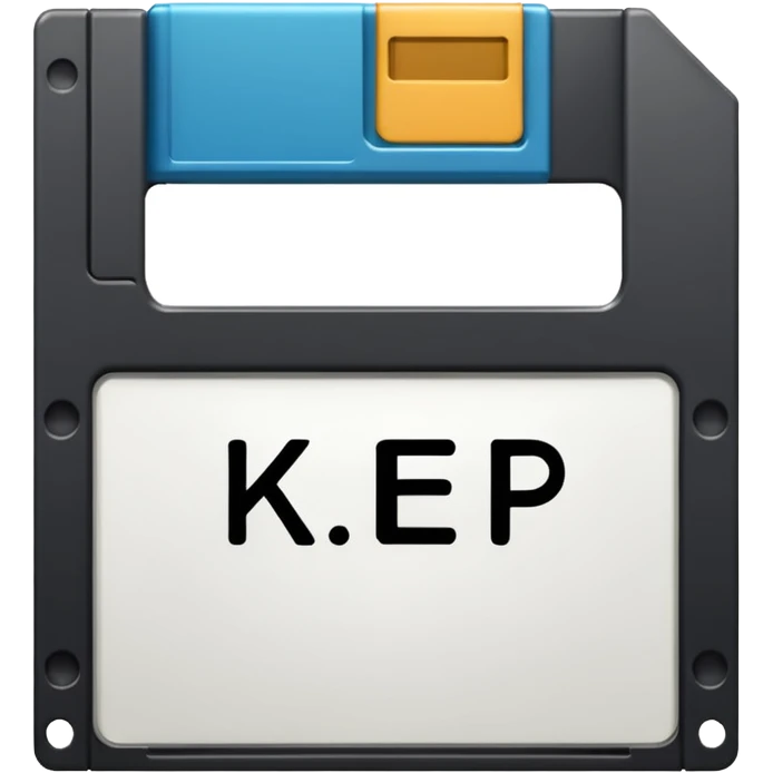 floppy disk with the word "keep" written on it emoji | AI Emoji Generator