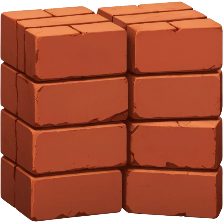 Two red bricks stacked on top of each other with the phrase bricked up ...