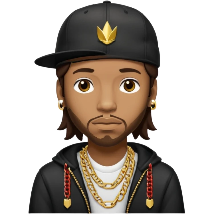 Redman Rapper with dark brown hair emoji | AI Emoji Generator