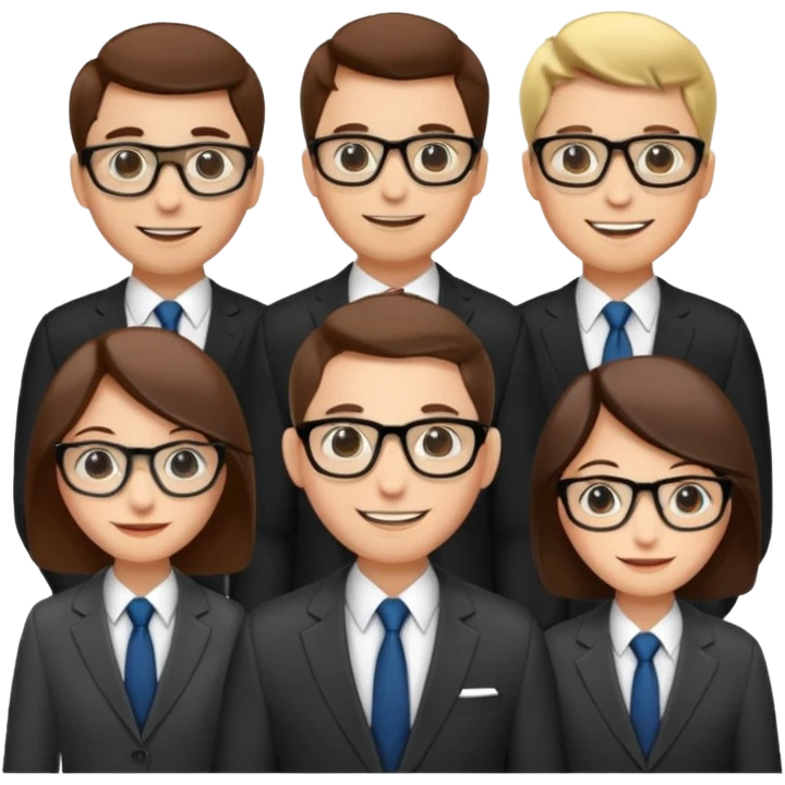 People in suits wearing glasses emoji | AI Emoji Generator