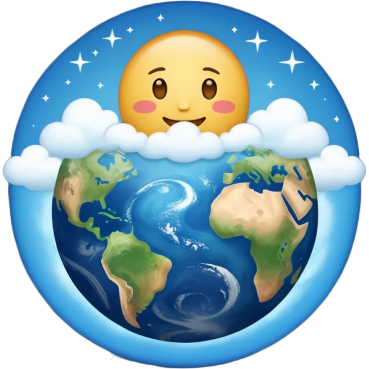 an emoji that circular like the emoji of earth but withh the ...