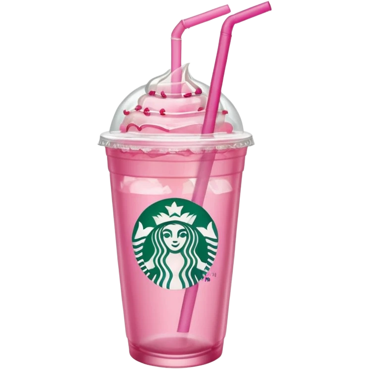 pink drink from star bucks that has the logo no whip cream emoji | AI Emoji Generator