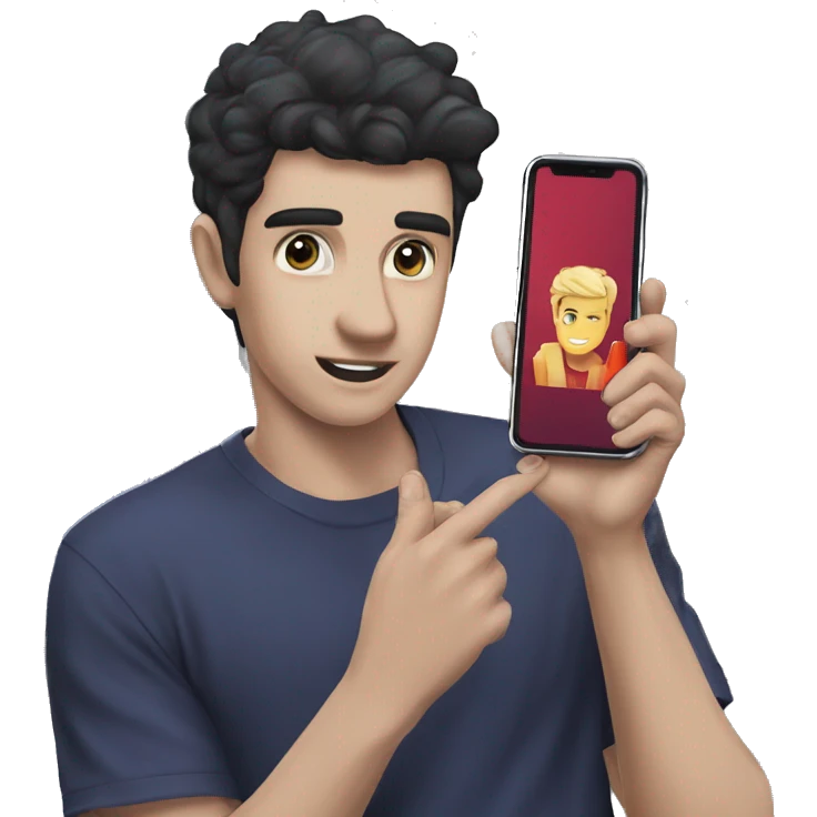 "stylish boy checking phone watch" emoji | AI Emoji Generator