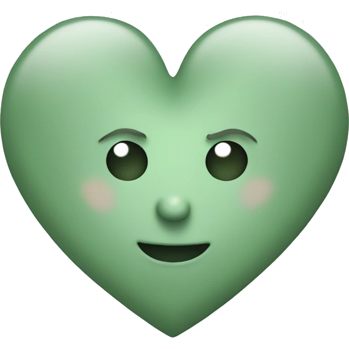 Sage green heart emoji | AI Emoji Generator