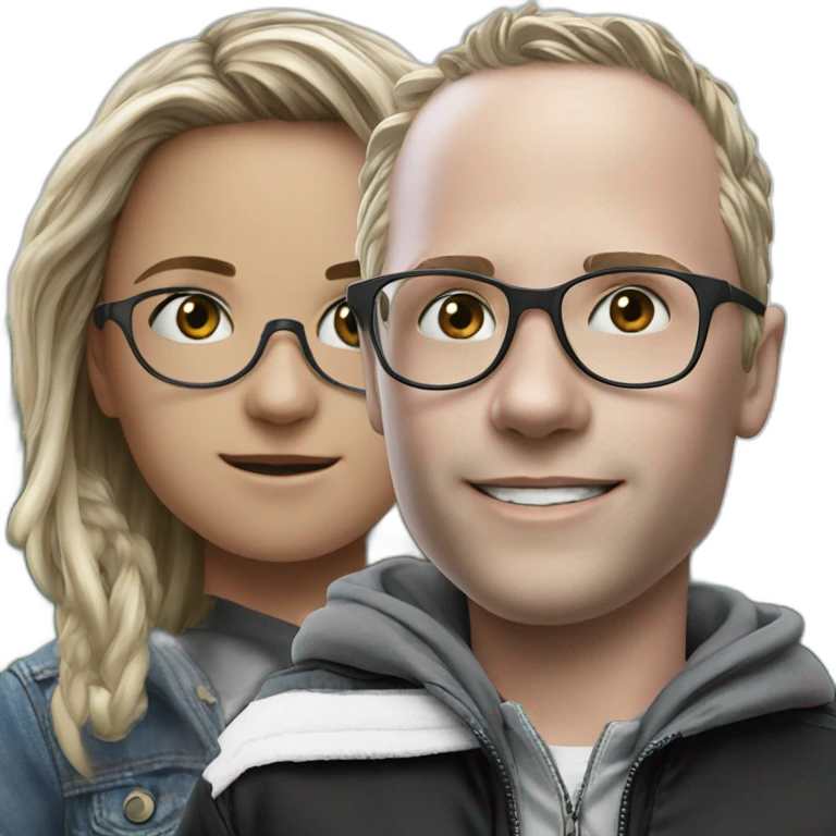 happy duo in the woods emoji | AI Emoji Generator