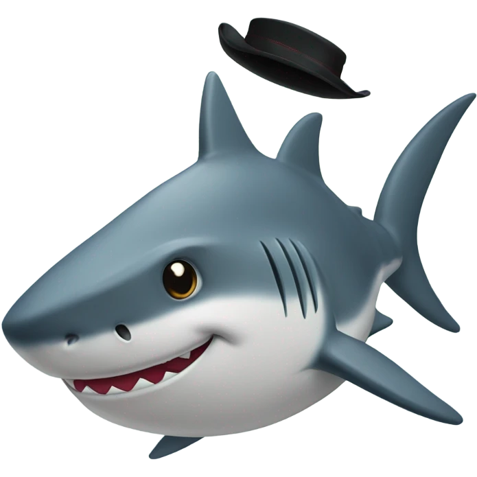 Shark with a top hat emoji | AI Emoji Generator