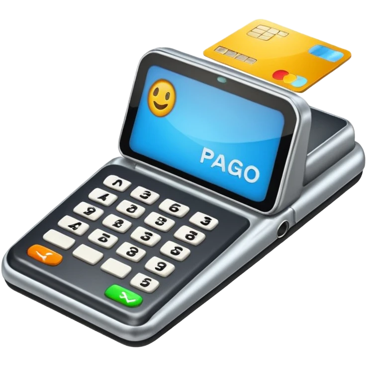 Icono de una terminal de pago con una tarjeta MOBIL emoji | AI Emoji ...