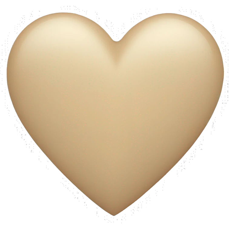 beige heart emoji | AI Emoji Generator