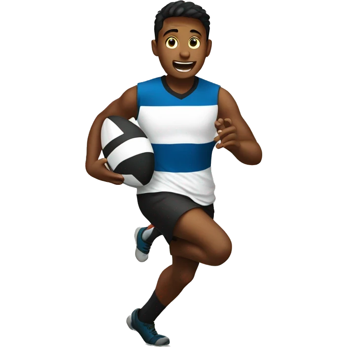 Boy Running With Rugby Ball Emoji AI Emoji Generator