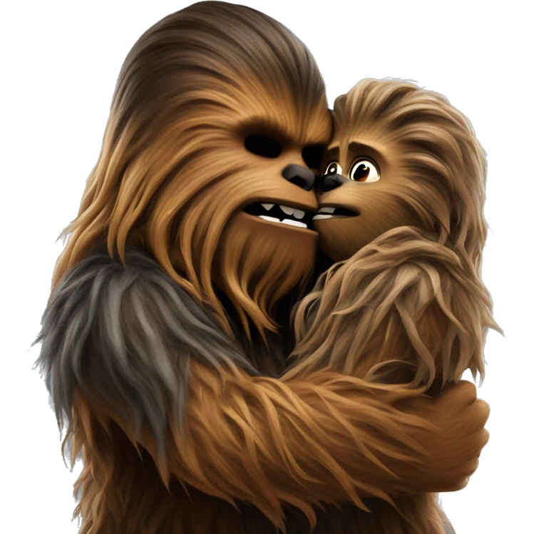 Chewbacca kissing emoji | AI Emoji Generator