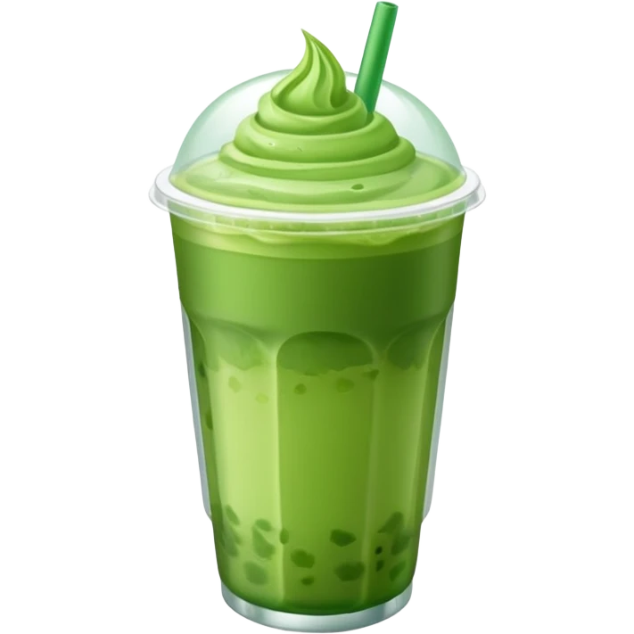 realistic green iced matcha drink to go drink emoji | AI Emoji Generator