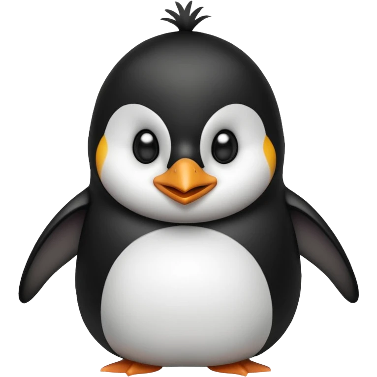 A penguin smiling with angry eyebrows emoji | AI Emoji Generator