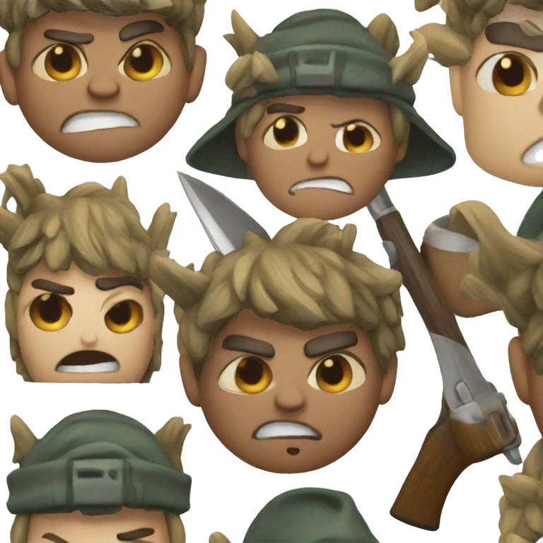 Angry Hunter emoji | AI Emoji Generator