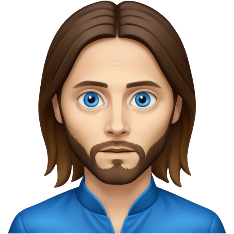 Jared Leto with blue eyes emoji | AI Emoji Generator