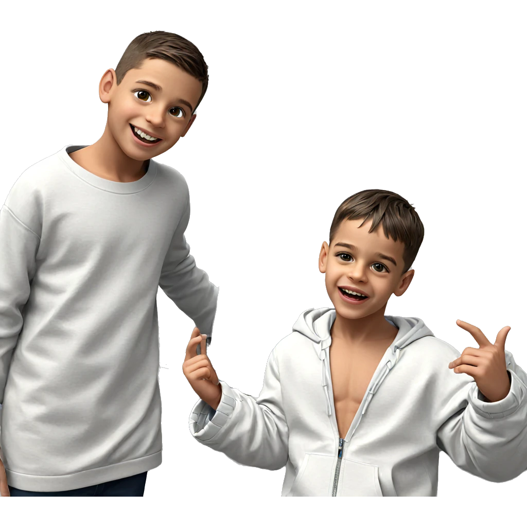 two boys smiling together emoji | AI Emoji Generator