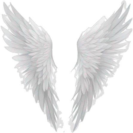 angel wings on white background emoji | AI Emoji Generator