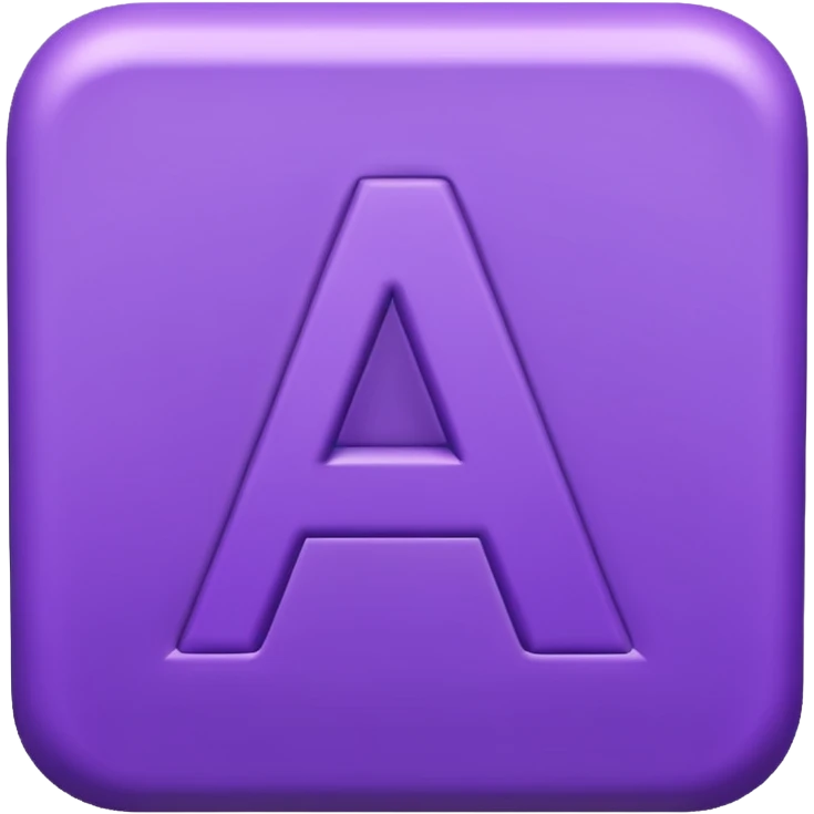 purple letter a emoji | AI Emoji Generator