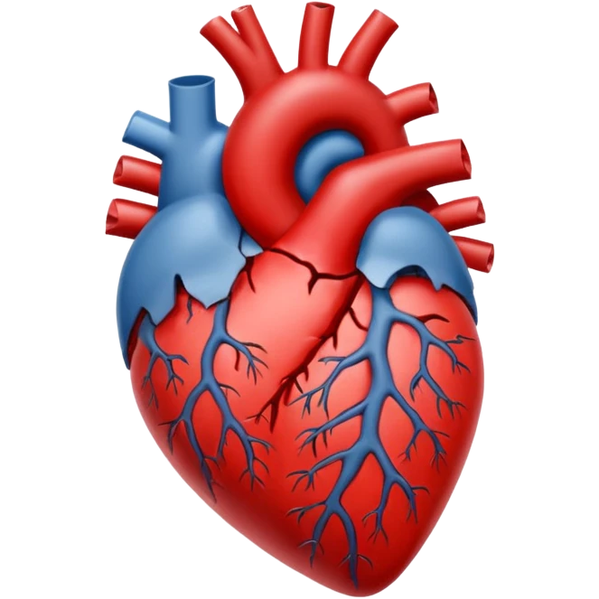 Make a realistic version of this emoji: 💔. Make it a real human heart ...