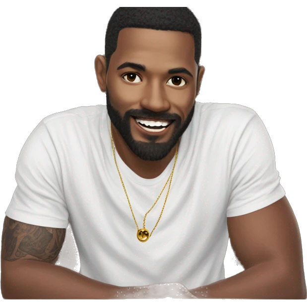 happy man at table emoji | AI Emoji Generator