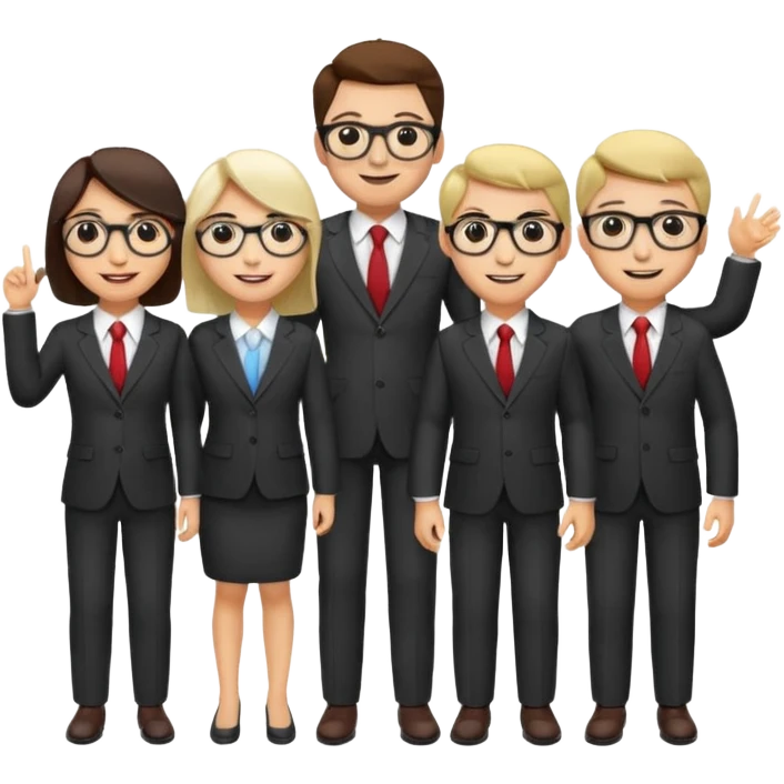 People in suits wearing glasses emoji | AI Emoji Generator