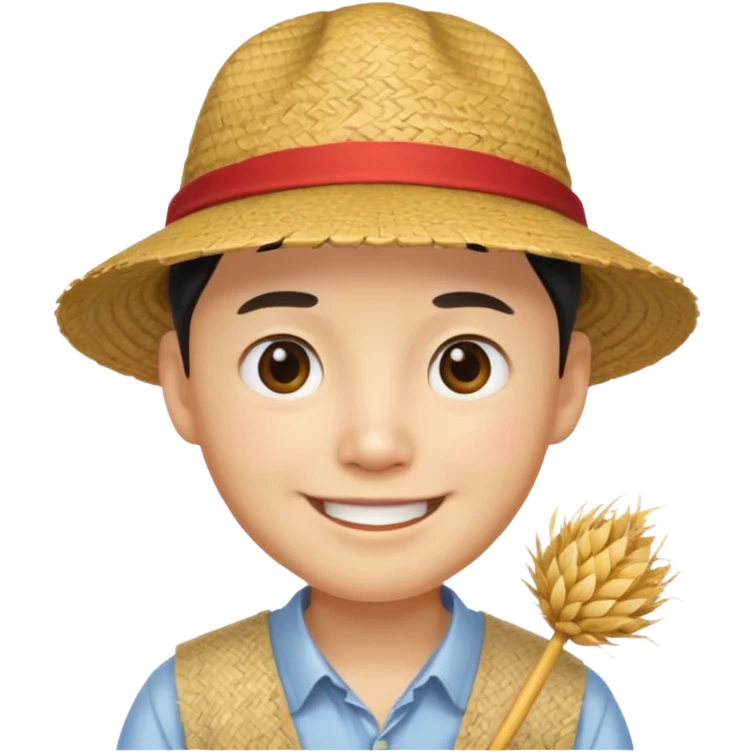 Chinese guy stereotype with straw hat and little eyes yellow guy not ...