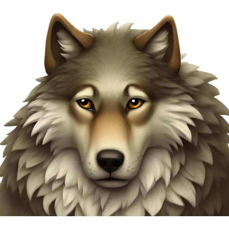 lonely wolf in forest emoji | AI Emoji Generator