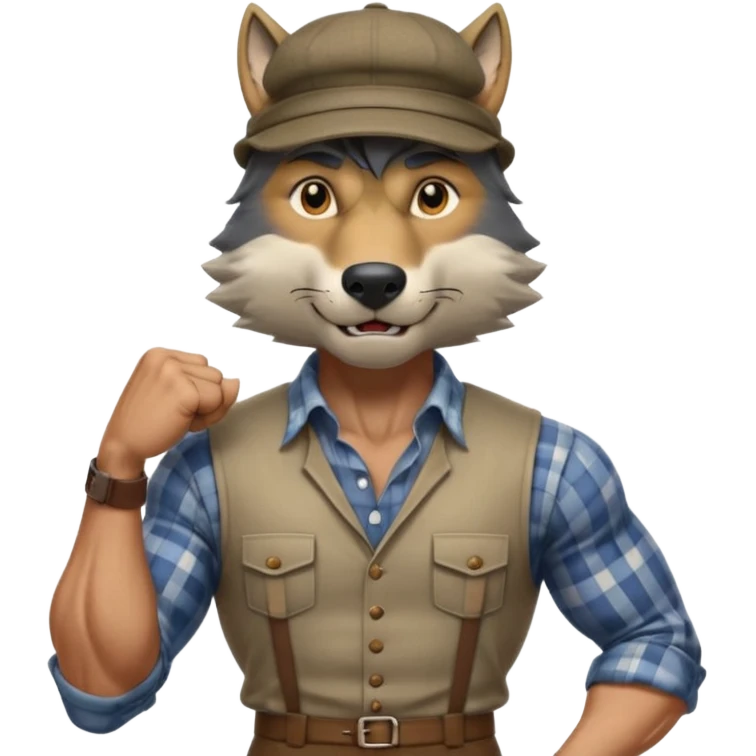 extremely super-duper hyper muscular wolf furry extremely exaggerated ...