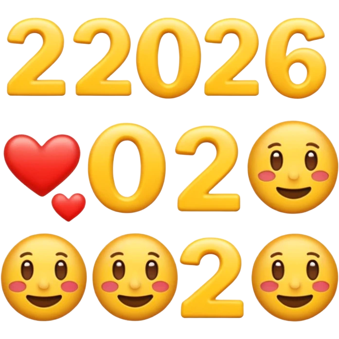 an animated emojis that turns the word "GEO NS" into "2026" emoji | AI ...