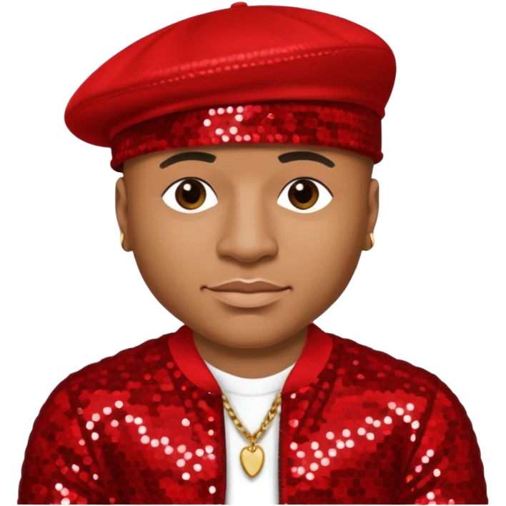 LL Cool J with red sequin outfit emoji | AI Emoji Generator