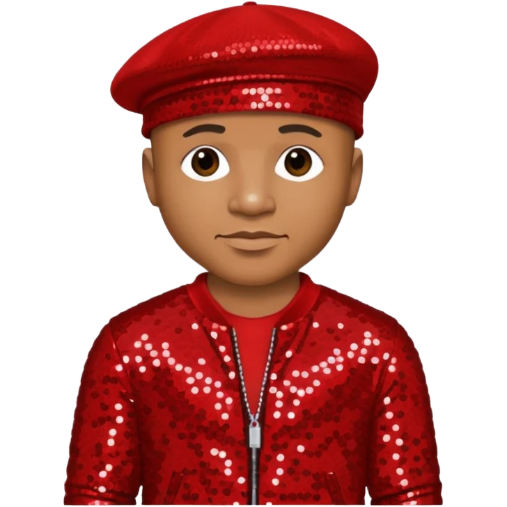 LL Cool J with red sequin outfit emoji | AI Emoji Generator