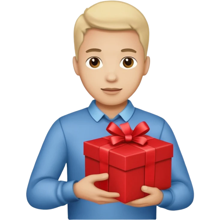 Men with Gift box emoji | AI Emoji Generator