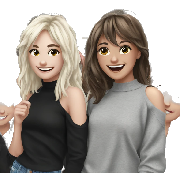 happy girls in the crowd emoji | AI Emoji Generator
