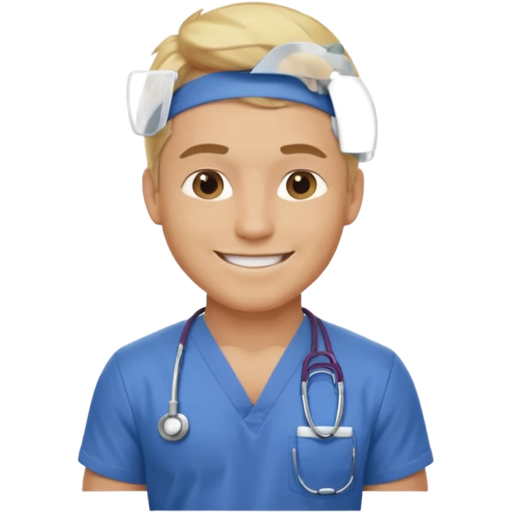 Shirtless Muscular blonde guy nurse emoji | AI Emoji Generator