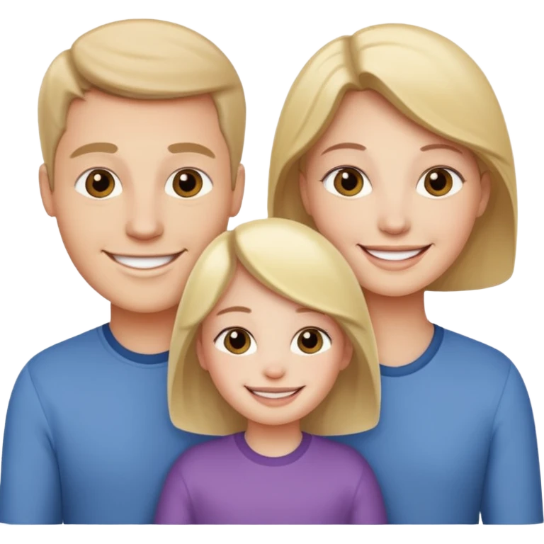 family emoji 3 white people emoji | AI Emoji Generator