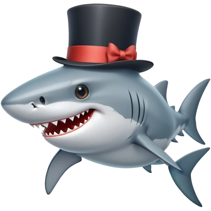 Shark with a top hat emoji | AI Emoji Generator