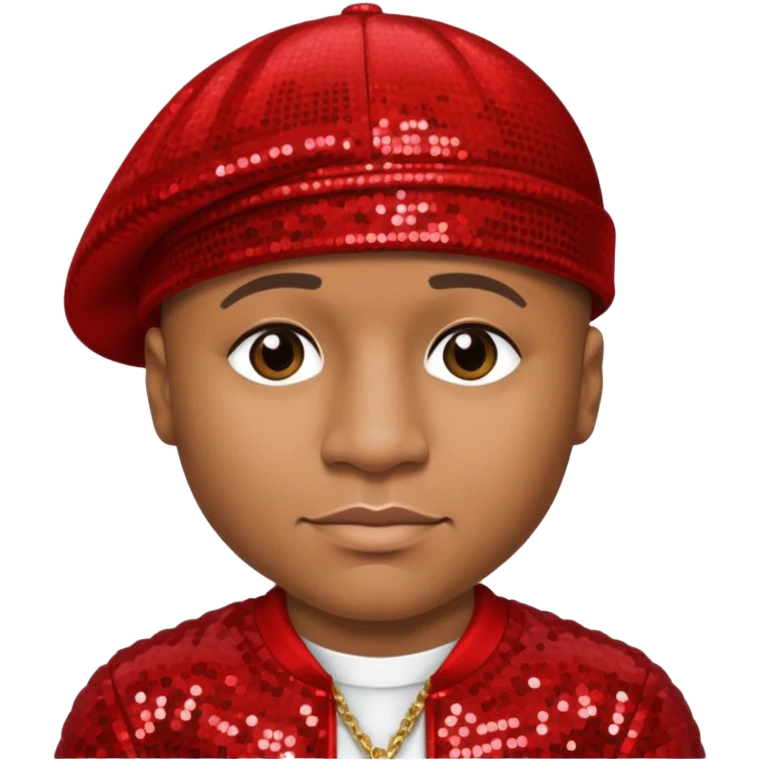 LL Cool J with red sequin outfit emoji | AI Emoji Generator