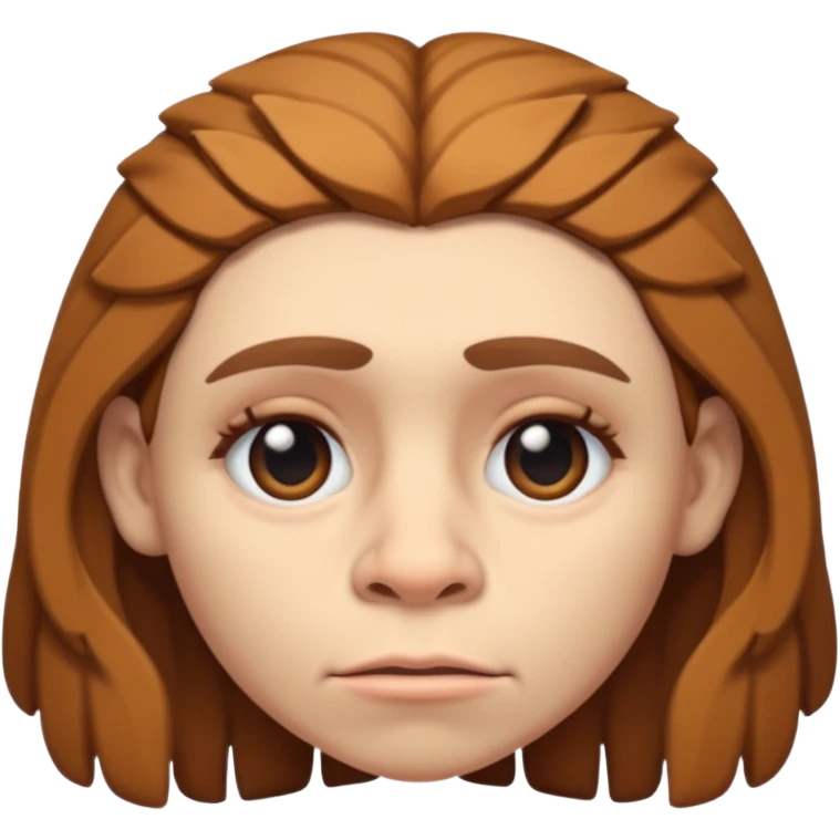 slack jawed female neanderthal emoji | AI Emoji Generator