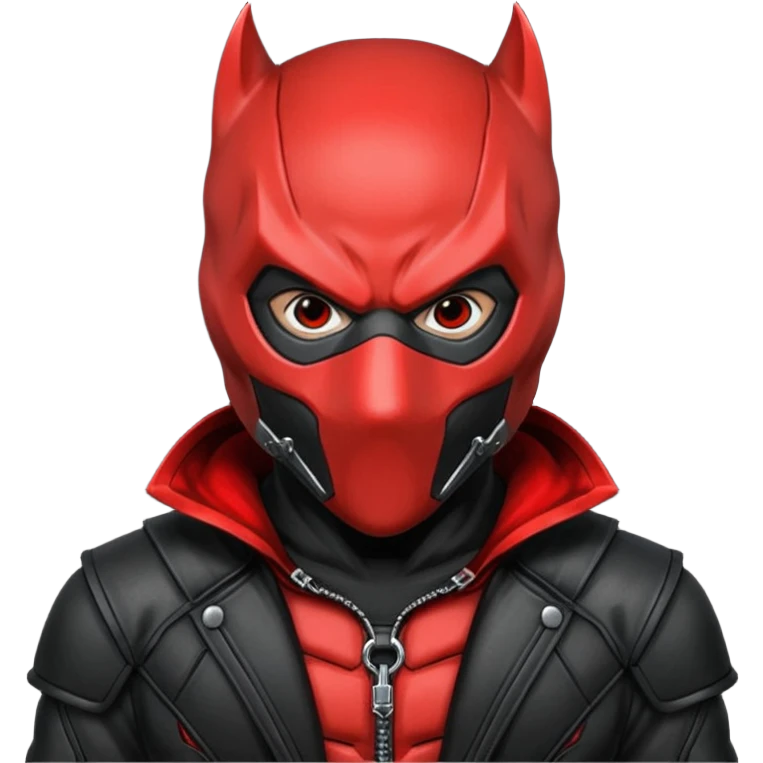 red hood with mask emoji | AI Emoji Generator