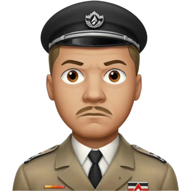 Mbappé mixed with Adolf Hitler emoji | AI Emoji Generator
