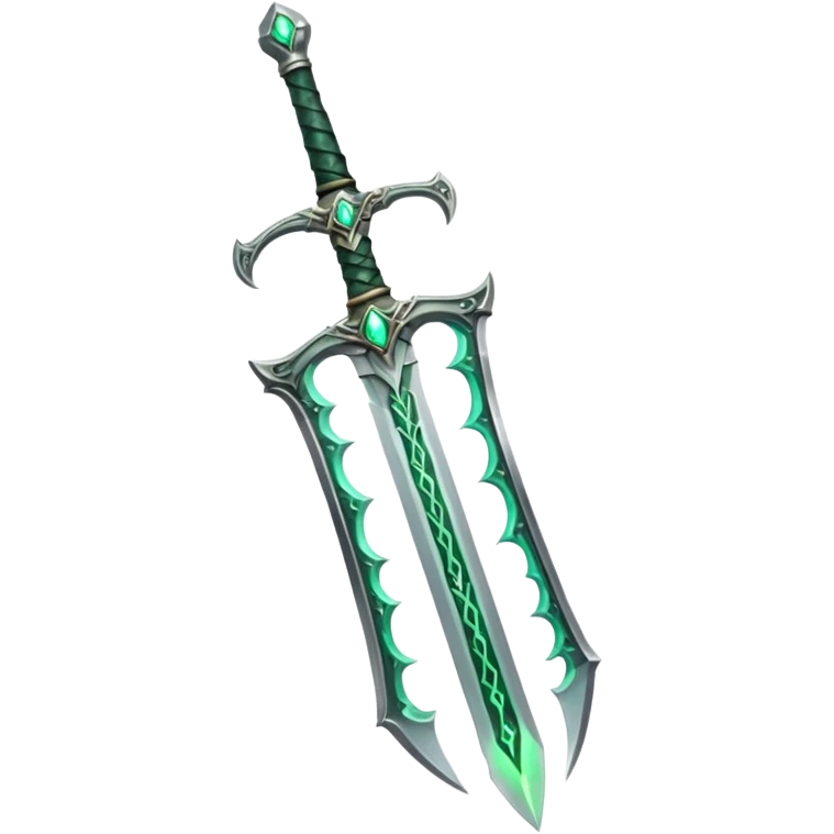 magical greatsword with a Eldritch green fire powers in it emoji | AI ...