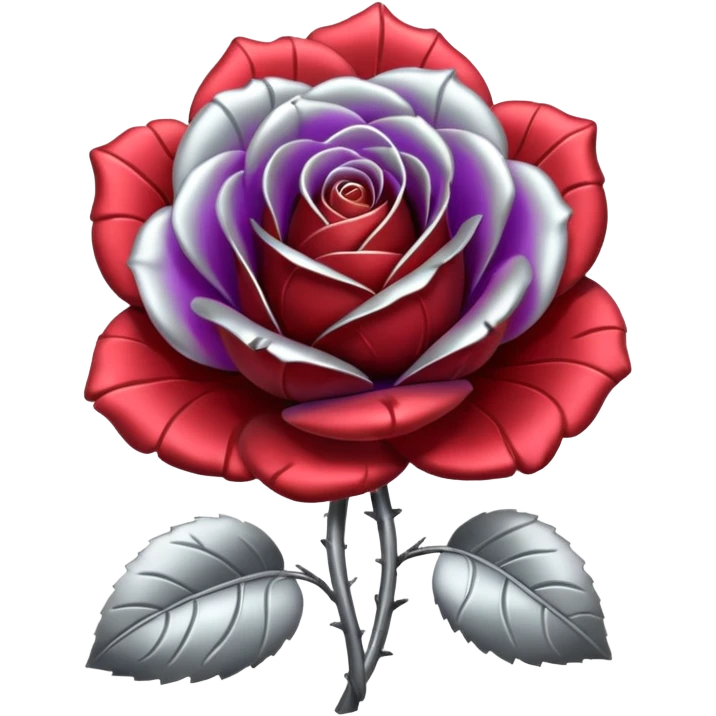 metal rose, without green leaves, just flower emoji | AI Emoji Generator