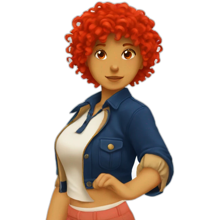 red eyed girl in solitude emoji | AI Emoji Generator