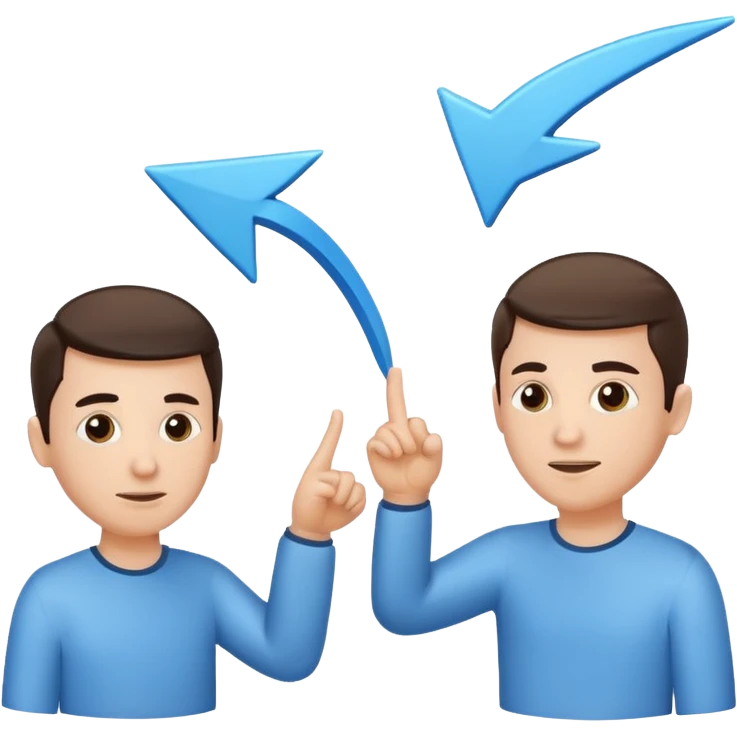 referal system (two guys with arrows around them) emoji | AI Emoji ...